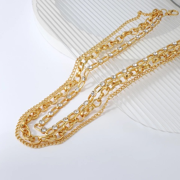 Zara | Jewelry | Multiple Zara Set Gold Double Interlock Oval Circle ...
